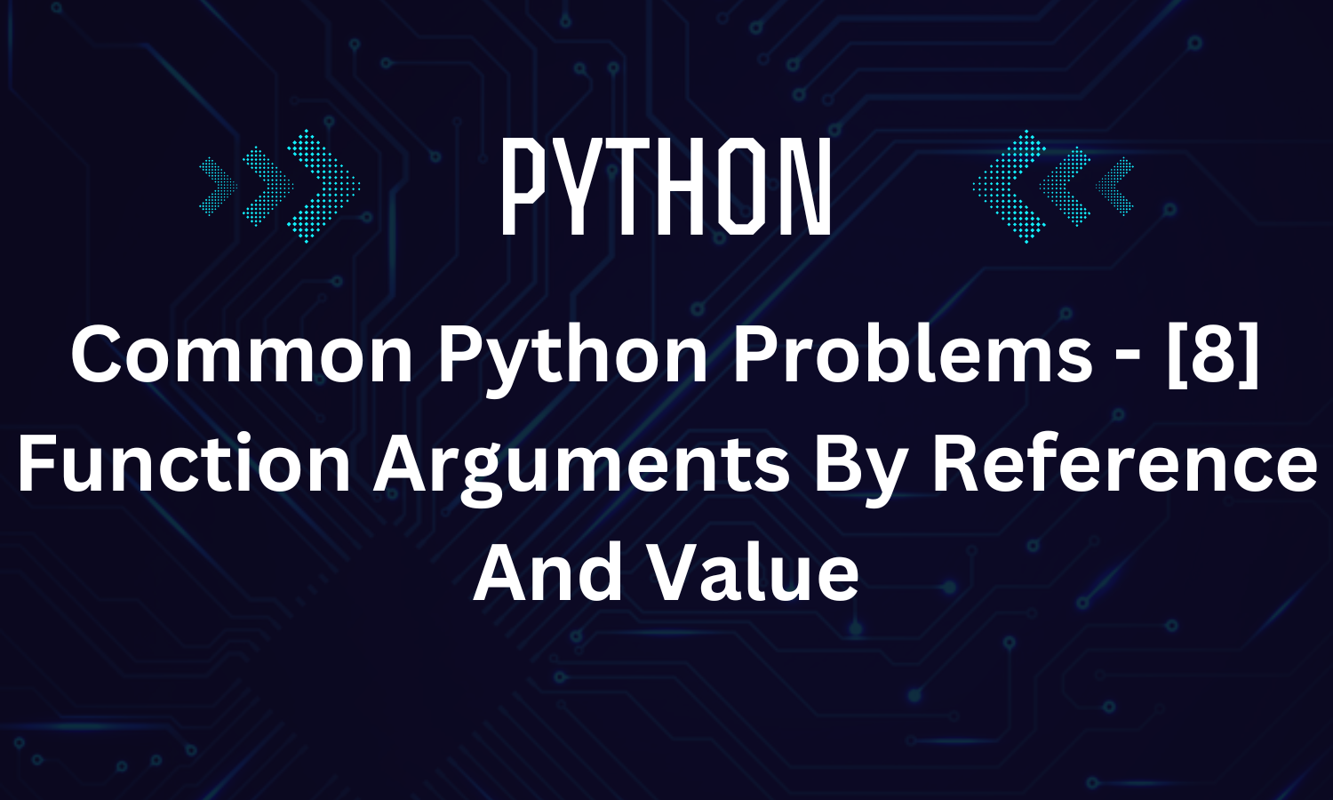 Common Python Problems - [8] Function Arguments By Reference And Value
